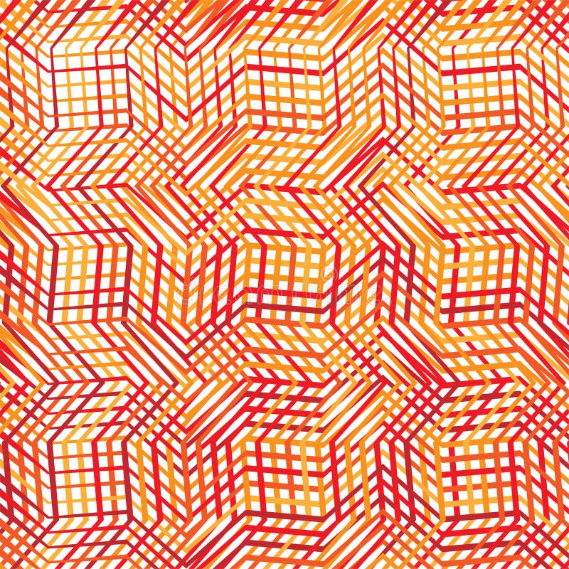 Intersected, Interweaved Irregular Lines, Stripes Orange, Yellow Grid ...