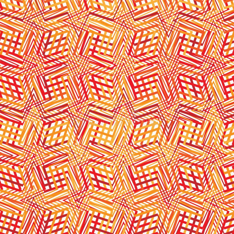 Intersected, Interweaved Irregular Lines, Stripes Orange, Yellow Grid ...