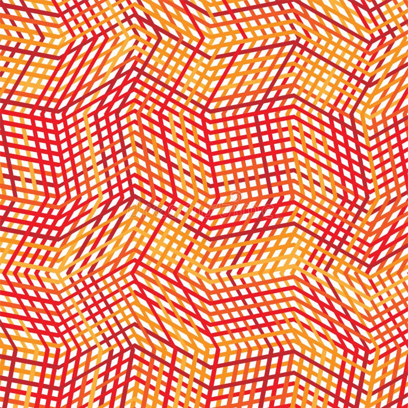 Intersected, Interweaved Irregular Lines, Stripes Orange, Yellow Grid ...