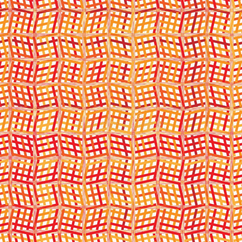Intersected, Interweaved Irregular Lines, Stripes Orange, Yellow Grid ...