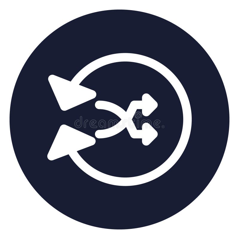 The Intersecting Arrows Icon. Exchange and Turn, Cross Symbol Stock ...