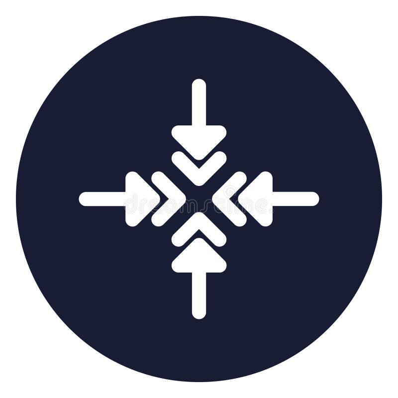 Intersecting Arrows Sign, Intersection Symbol, Vector Simple Icon with ...