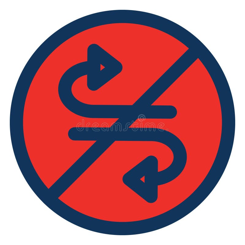 Intersecting Arrows Sign, Intersection Symbol, Vector Simple Icon with ...