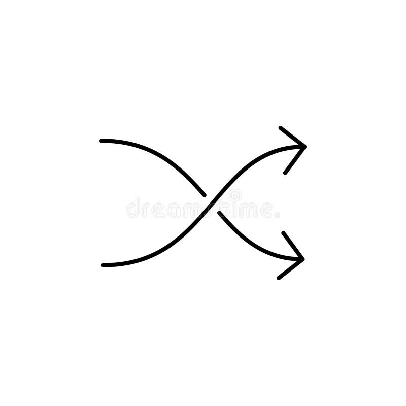 Intersecting Arrows Icon. Element of Simple Icon for Websites, Web ...
