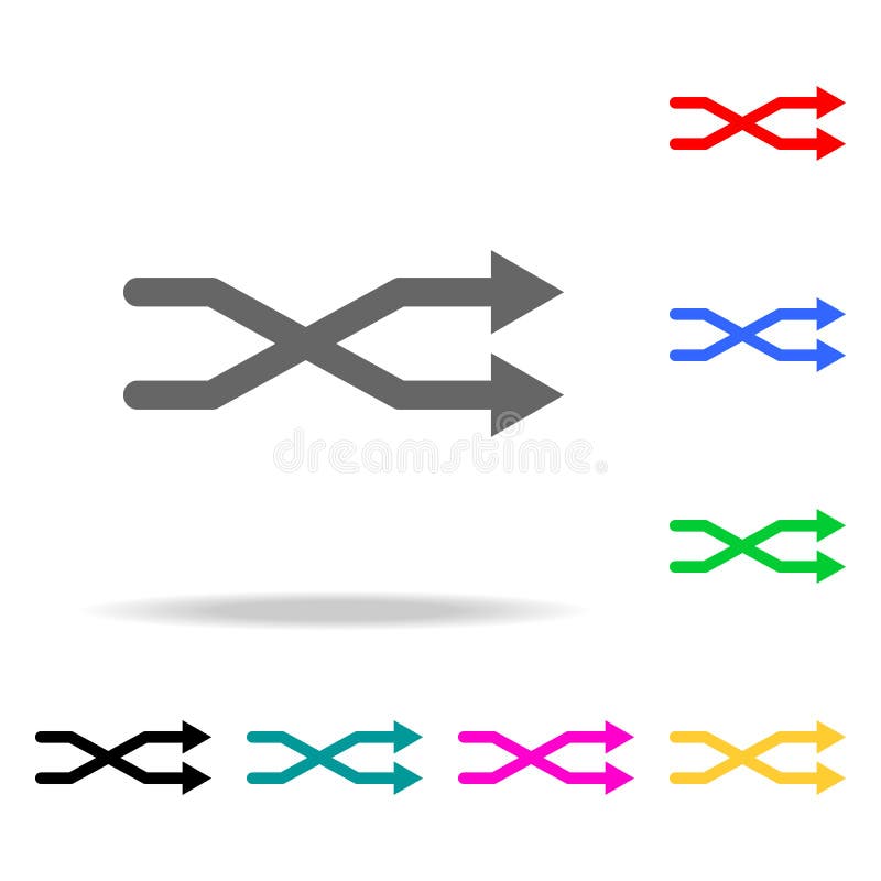 The Intersecting Arrows Icon. Elements in Multi Colored Icons for ...