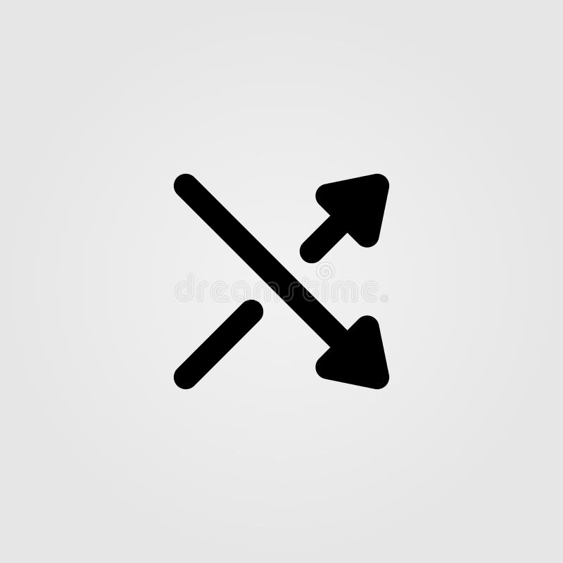 The Intersecting Arrows Icon. Exchange and Turn, Cross Symbol Stock ...