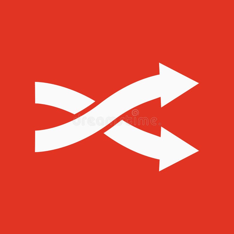 The Intersecting Arrows Icon. Exchange and Turn, Cross Symbol Stock ...