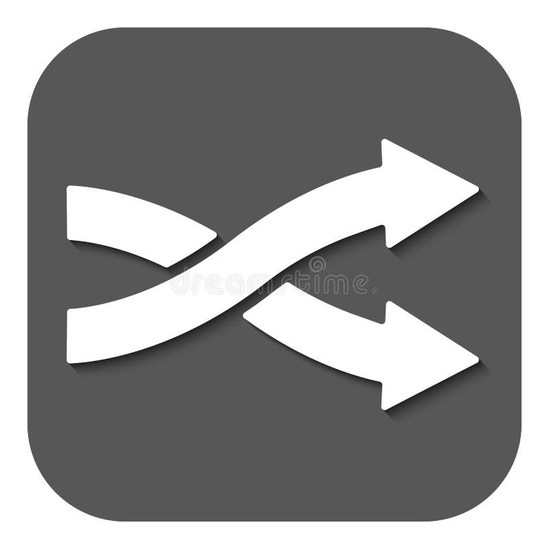 The Intersecting Arrows Icon. Exchange and Turn, Cross Symbol Stock ...