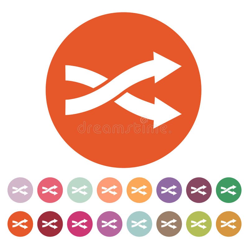 The Intersecting Arrows Icon. Exchange and Turn, Cross Symbol Stock ...