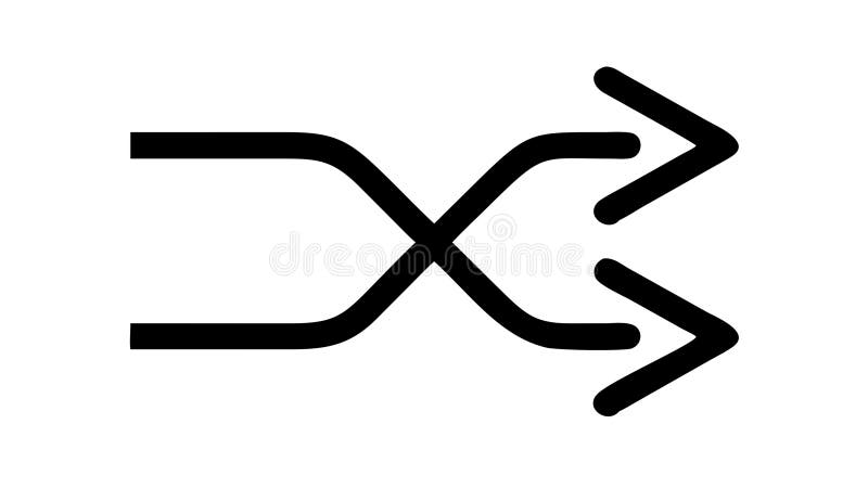 Intersecting Arrows Icon. Outline Vector Graphic Element Symbol Design ...