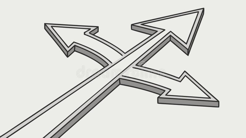 Intersecting Arrows Outline, Multiple Directions, Vector Design Generative AI Stock Vector ...