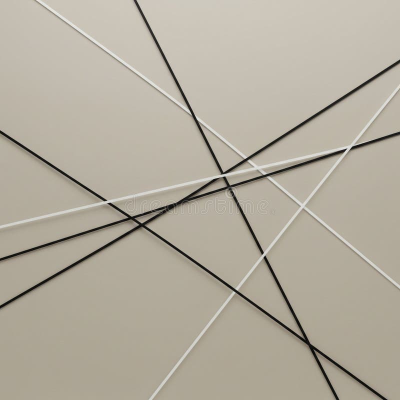 Intersecting Black and White Lines on a Beige Background Create a ...