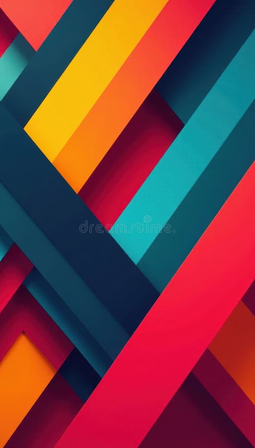 Intersecting Bold Stripes, Sharp Angles, High Contrast Color Scheme ...