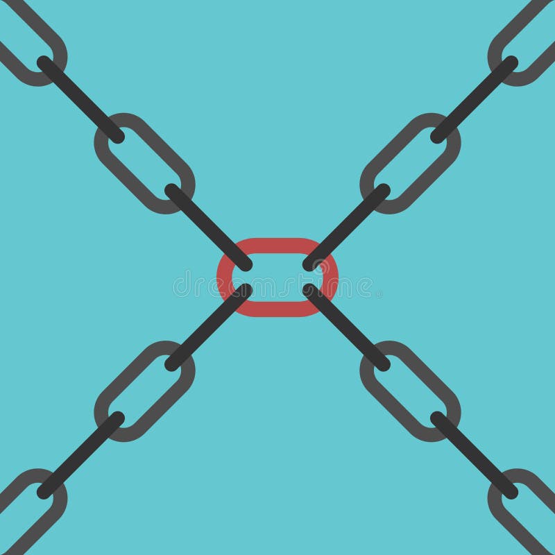 Intersecting Chains, Team Concept Stock Vector - Illustration of ...