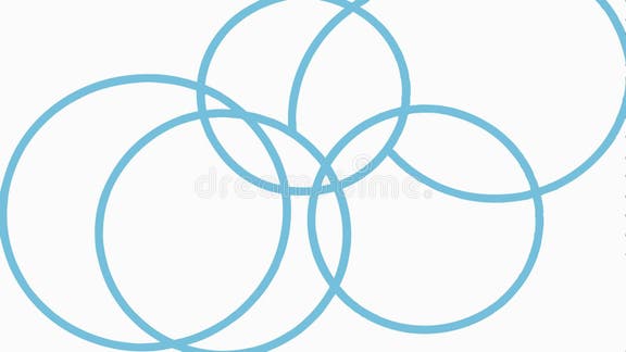 Intersecting Circles Abstract, Overlapping Geometric Design Vector Design Generative AI Stock ...