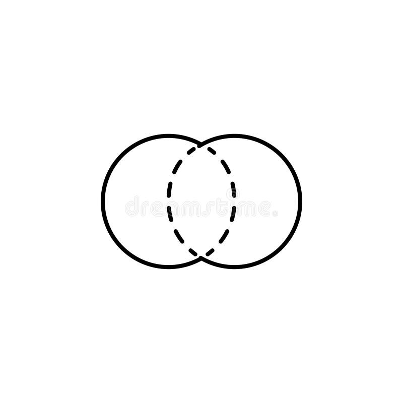 Intersecting Circles Icon. Element of Geometric Figure for Mobile ...