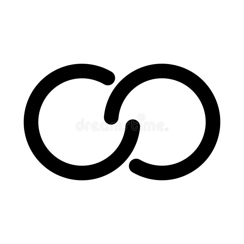 Intersecting circles icon stock vector. Illustration of abstract ...