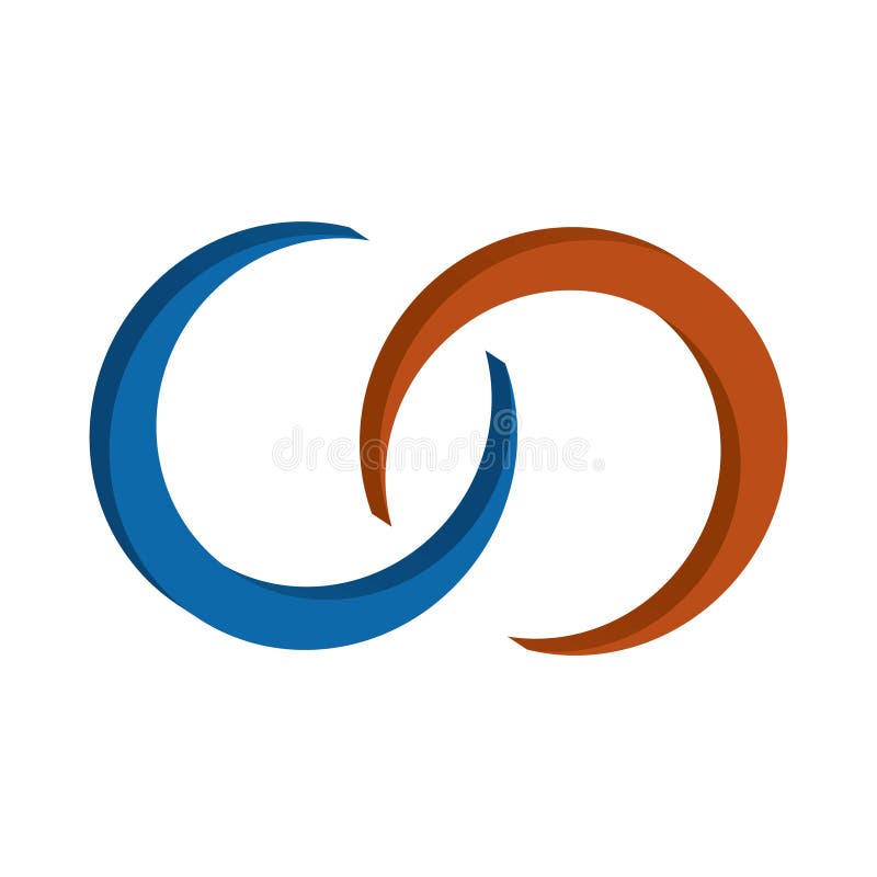 Intersecting circles icon stock vector. Illustration of geometric ...