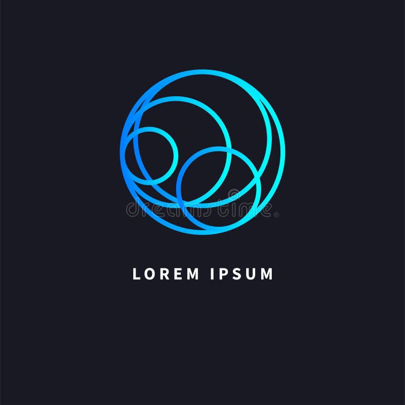 Intersecting Circles. Idea for Business Logo Stock Vector ...