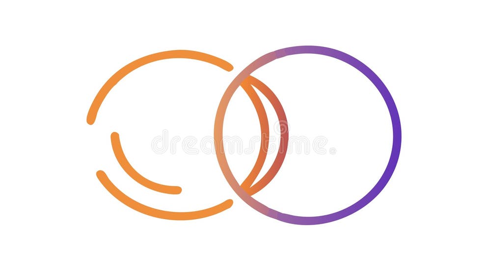 Intersecting Circles Overlap Vector Icon, Vector Design Generative AI ...