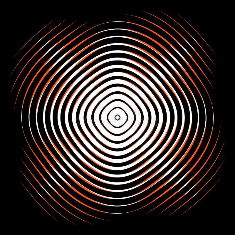 Intersecting Concentric Circles. Moire, Noise Effect Texture / P Stock ...