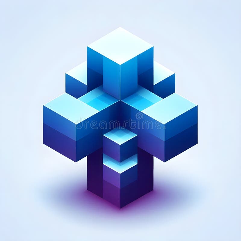 Intersecting Cubes stock illustration. Illustration of striking - 335522917