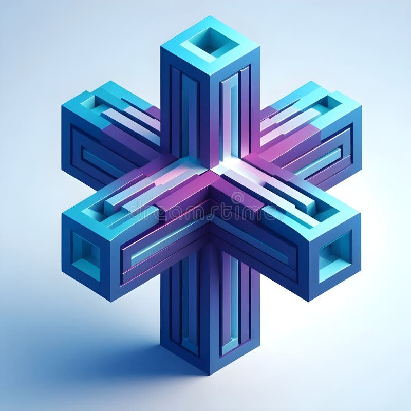 Intersecting Cubes stock illustration. Illustration of text - 335522922