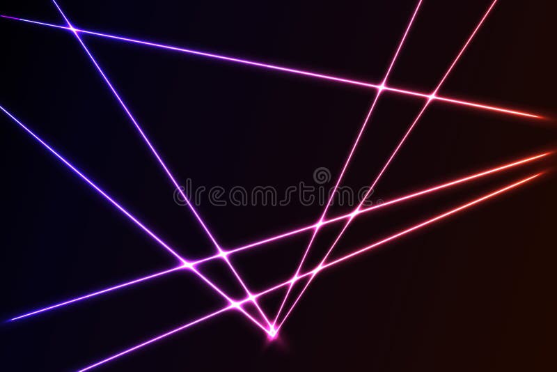Intersecting Glowing Laser Security Beams on a Dark Background. Stock ...