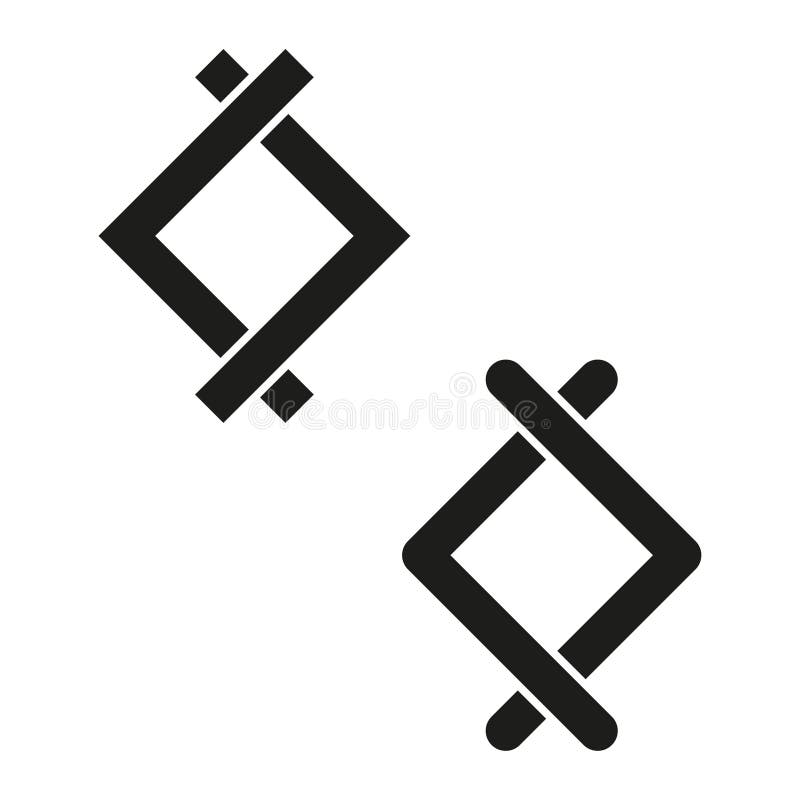 Intersecting Knotted Lines Icon. Vector Illustration. EPS 10 Stock ...