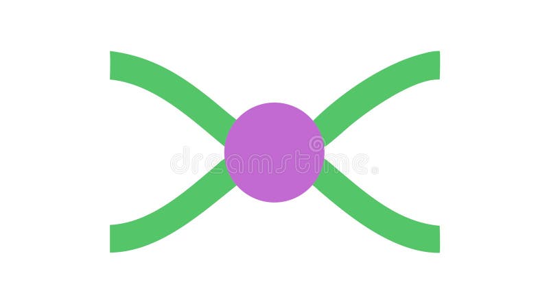 Intersecting Lines Icon for Shuffle, Connection, or Atom Symbol. Vector ...