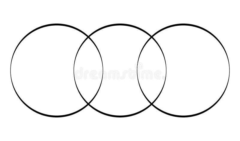 Intersecting, Overlapping Circles, Rings Element Stock Vector ...