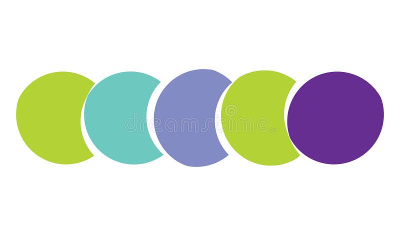 Intersecting, Overlapping Circles, Rings Element Stock Vector ...