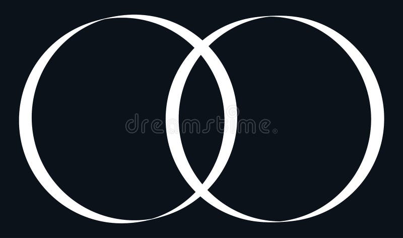Intersecting, Overlapping Circles, Rings Element Stock Vector ...