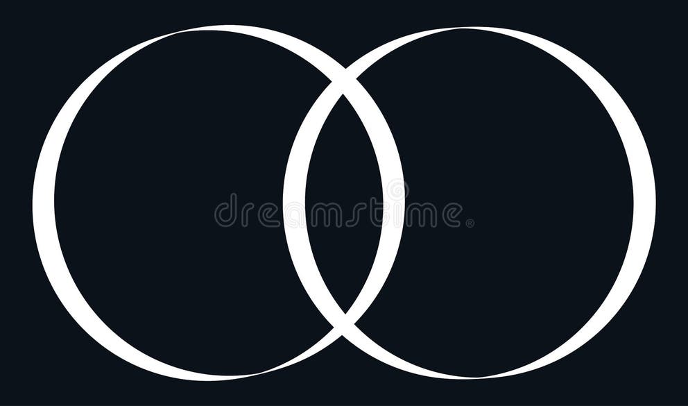 Intersecting, Overlapping Circles, Rings Element Stock Vector ...