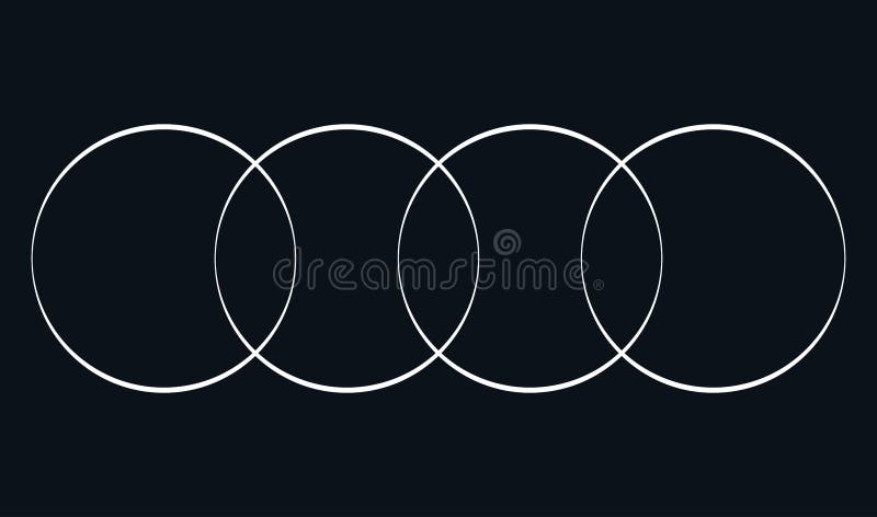 Intersecting, Overlapping Circles, Rings Element Stock Vector ...