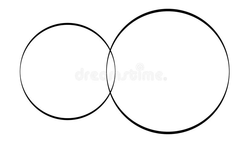Intersecting, Overlapping Circles, Rings Element Stock Vector ...