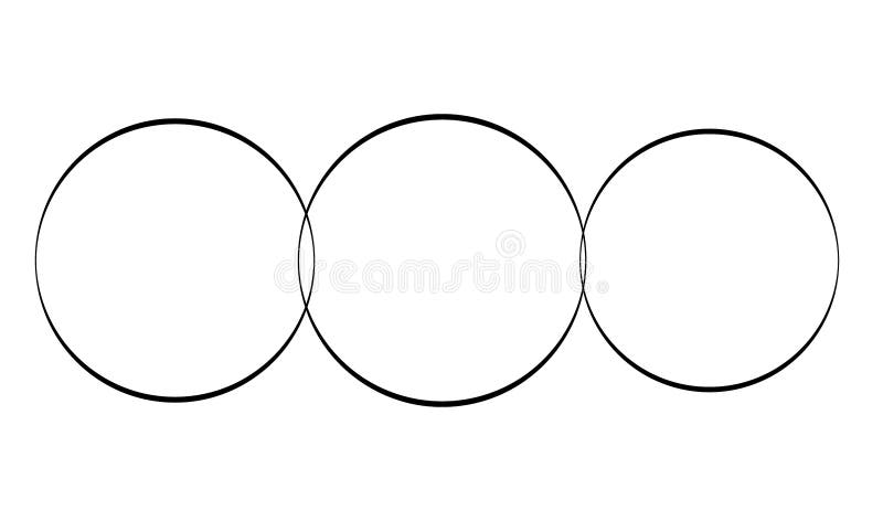 Intersecting, Overlapping Circles, Rings Element Stock Vector ...