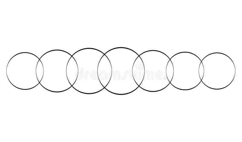 Intersecting, Overlapping Circles, Rings Element Stock Vector ...