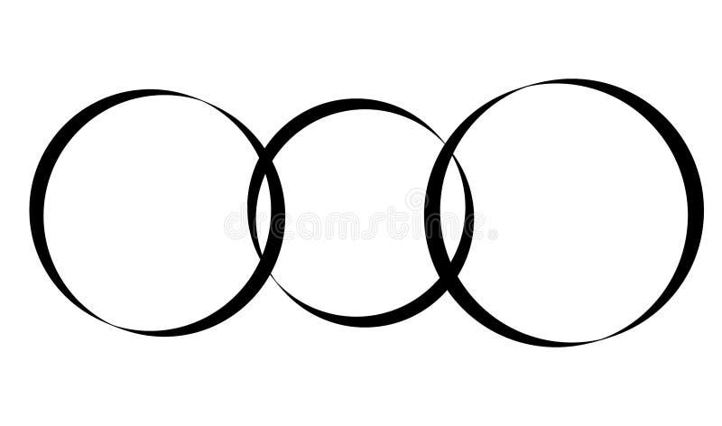 Intersecting, Overlapping Circles, Rings Element Stock Vector ...