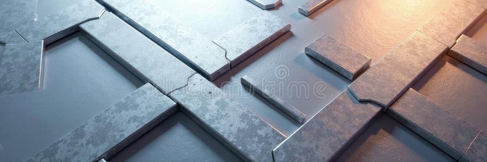 Intersecting Silver Rectangles, Glossy Finish, Intersection, Shiny ...