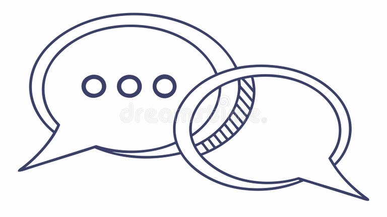 Intersecting Speech Bubbles for Communication, Chat, Vector Design ...
