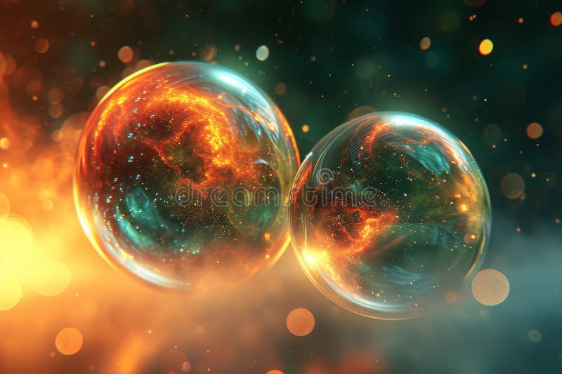 Intersecting Spheres stock illustration. Illustration of collision ...