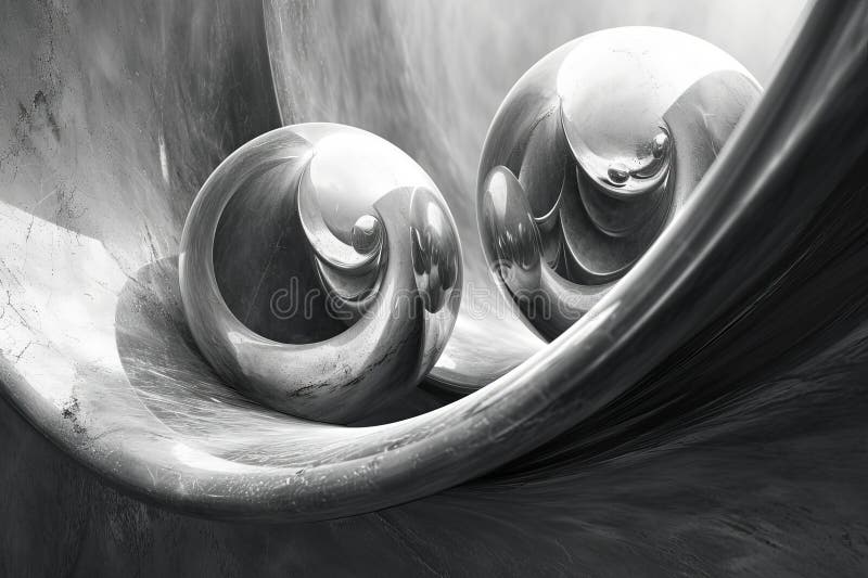 Intersecting Spheres stock illustration. Illustration of colliding ...