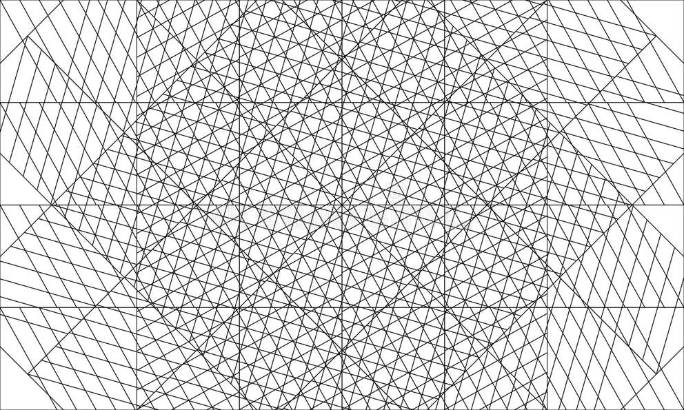 Intersecting Straight Line Pattern. Black and White Vector Illustration ...