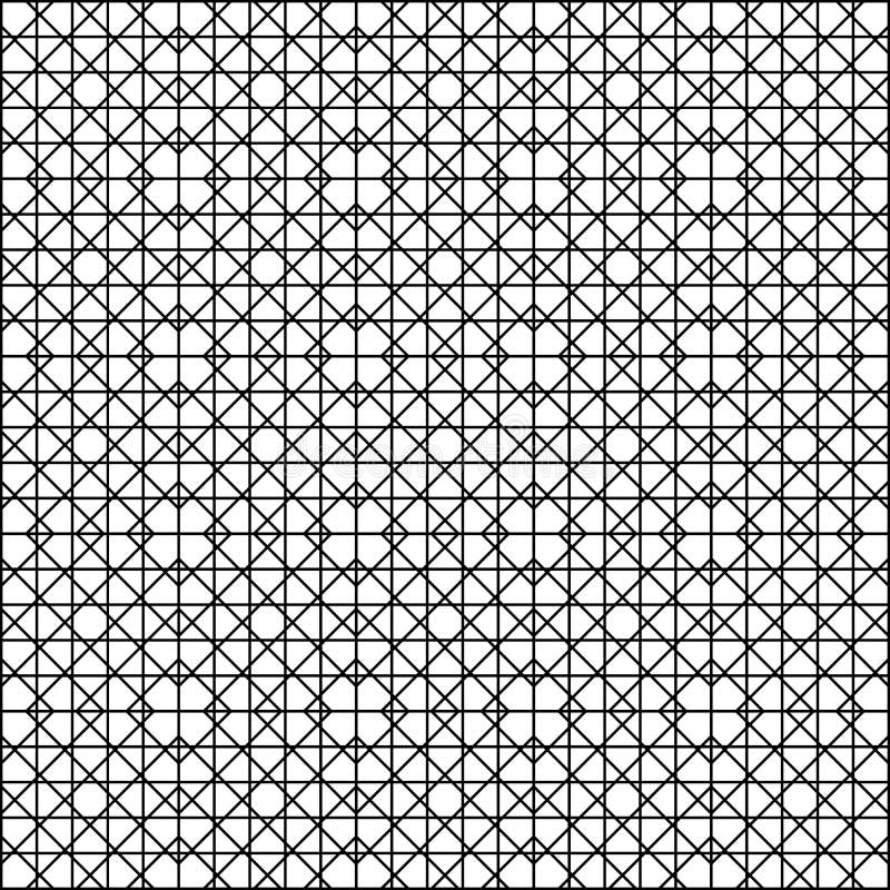 Intersecting Straight Line Pattern. Black and White Vector Illustration ...
