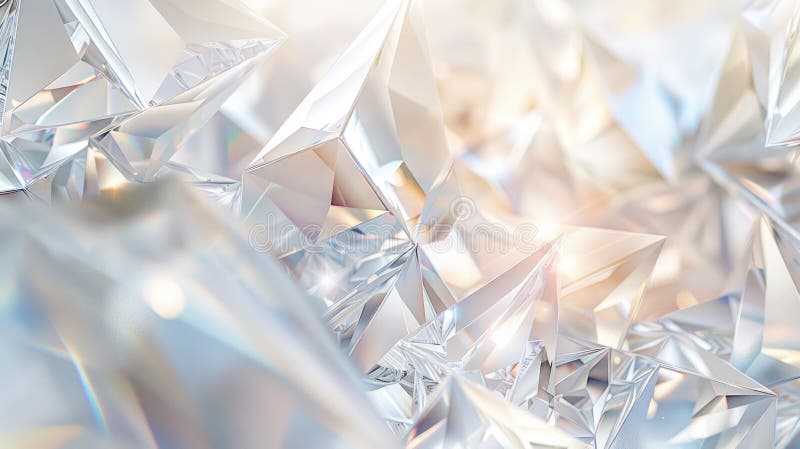 Intersecting Transparent Triangles and Diamonds in a 3D Digital Artwork ...