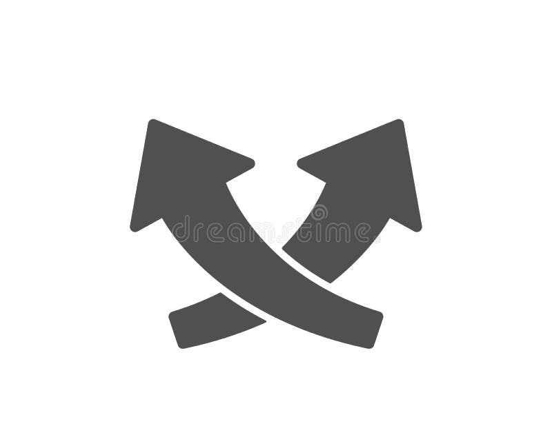 Intersection Arrows Icon. Exchange and Turn, Cross Sign. Vector Stock ...