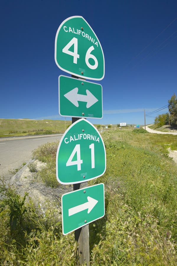 The Intersection of California State Highways 46 and 41, the ...