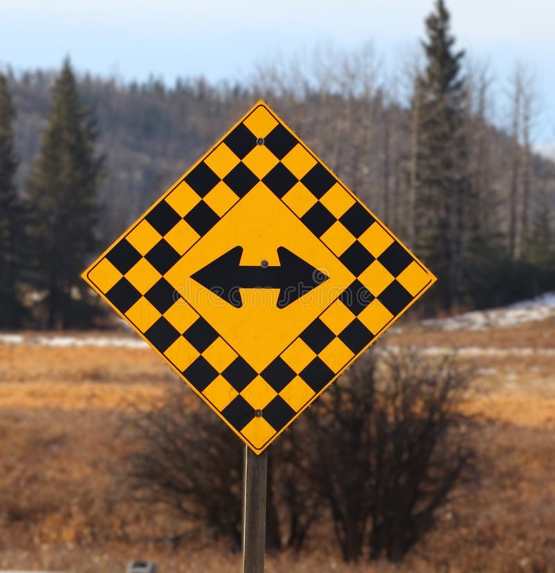 Intersection Checkerboard Sign. Stock Photo - Image of sign, autumn ...