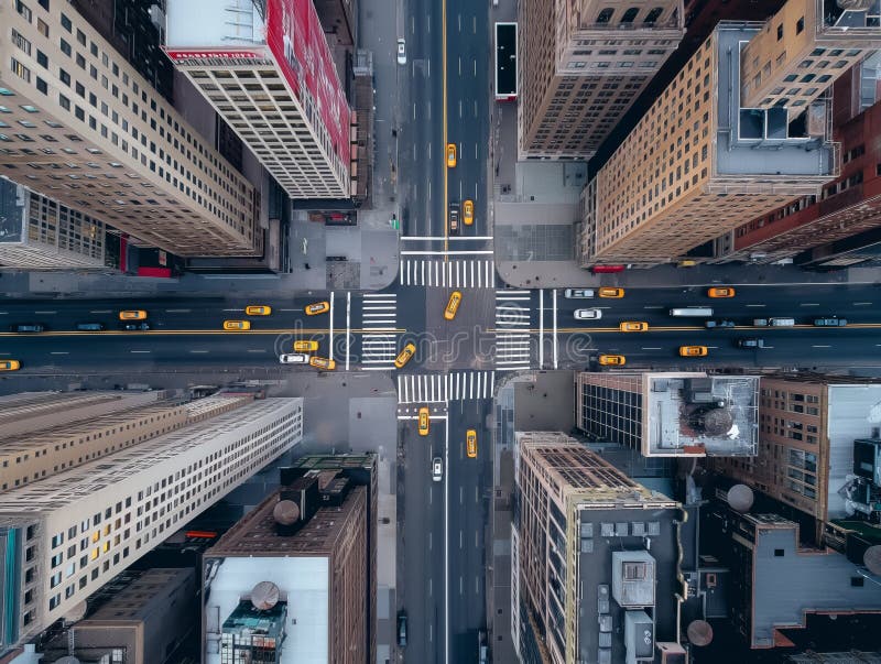The Intersection of the City with High-rise Buildings Stock Photo ...